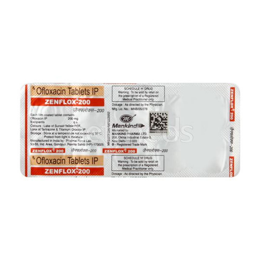 Zenflox 200 Tablet - Uses, Price, Substitute, Side Effects and Benefits