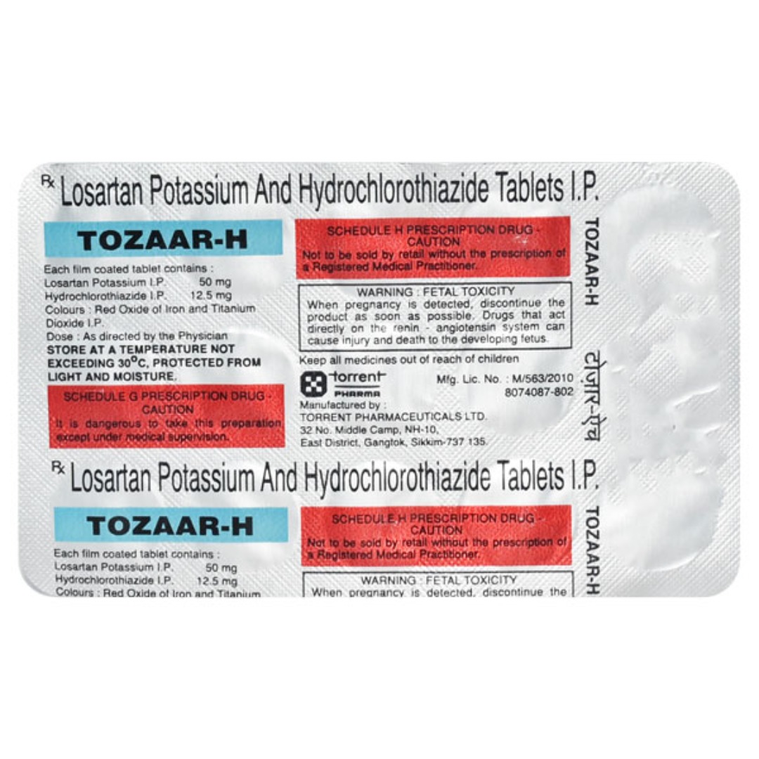 Tozaar-H Tablet - Uses, Price, Substitute, Side Effects and Benefits