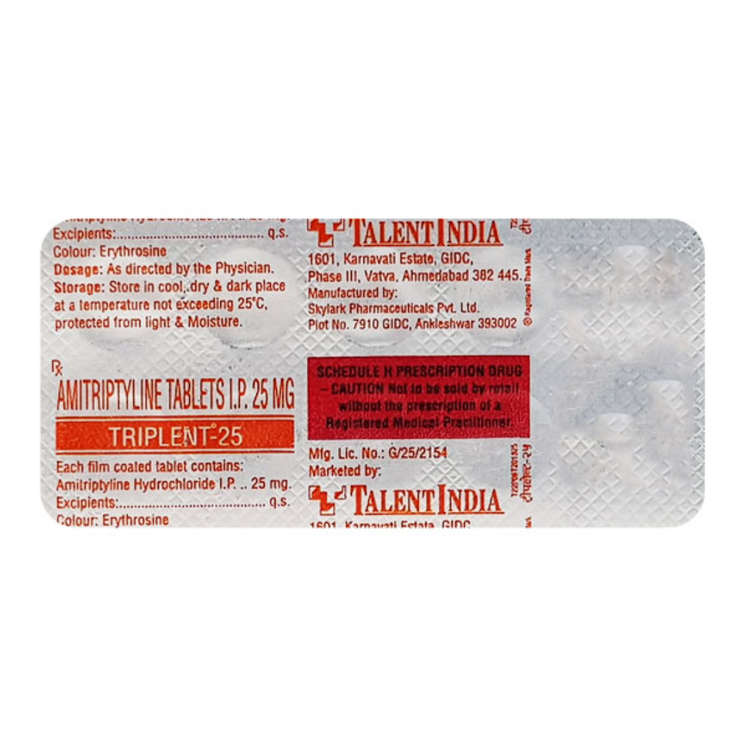 Triplent 25mg Tablet - Uses, Price, Substitute, Side Effects and Benefits