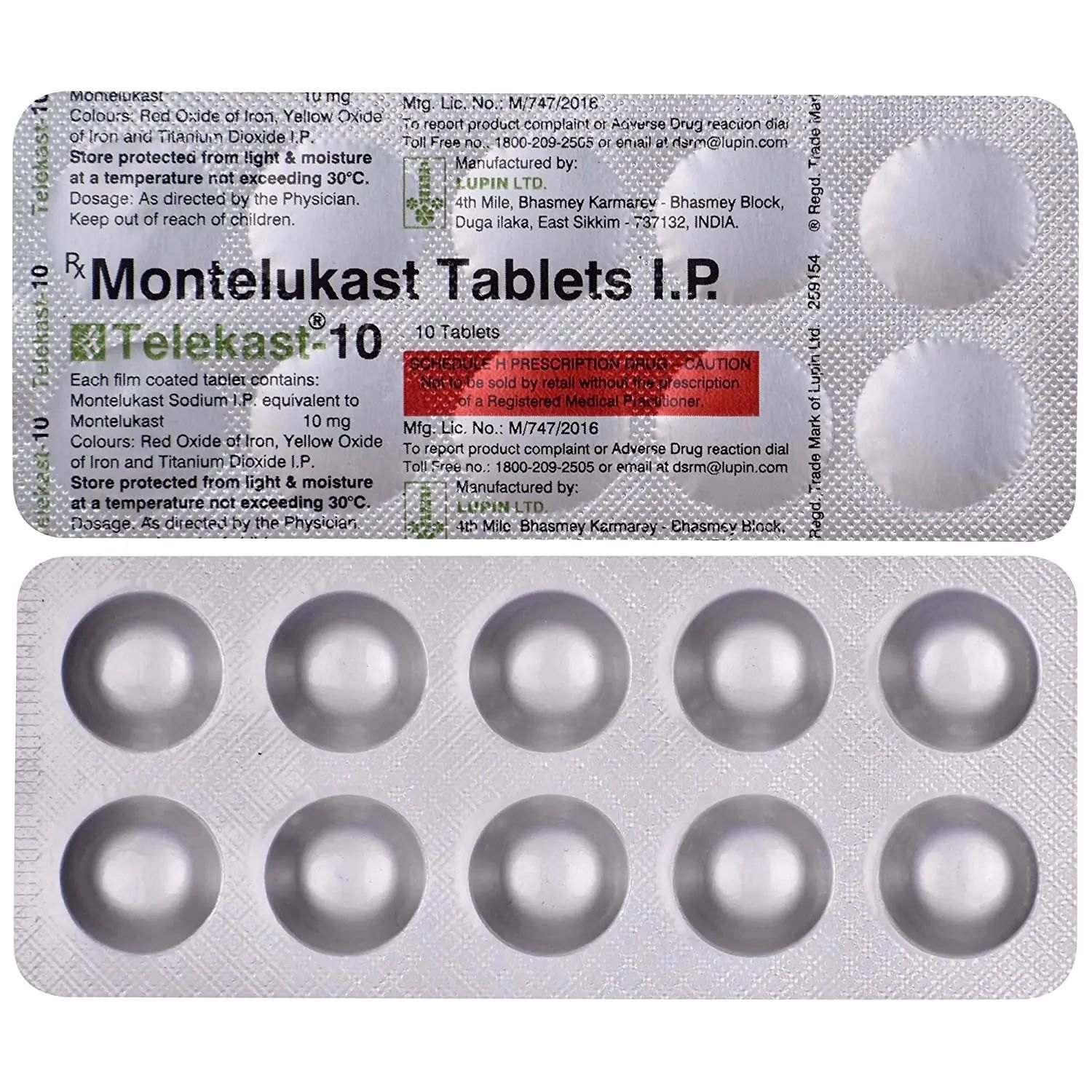 Telekast 10 Tablet - Uses, Price, Substitute, Side Effects and Benefits