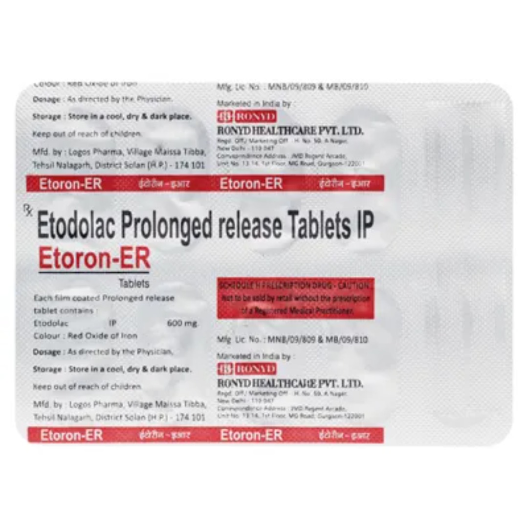 Etoron 600mg Tablet ER - Uses, Price, Substitute, Side Effects and Benefits