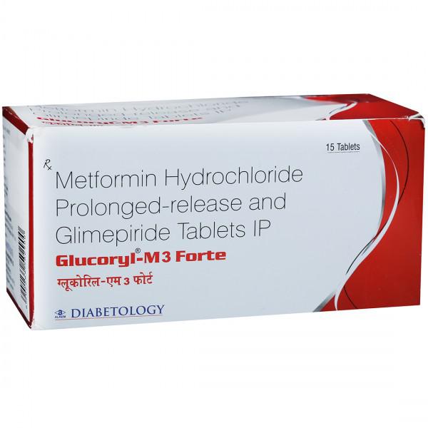 Glucoryl-M 3 Forte Tablet PR - Uses, Price, Substitute, Side Effects ...