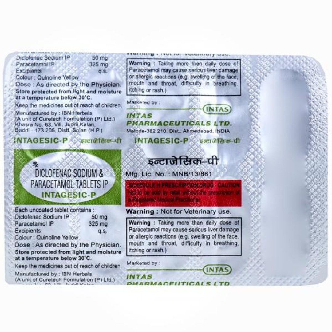 Intagesic-P Tablet - Uses, Price, Substitute, Side Effects and Benefits